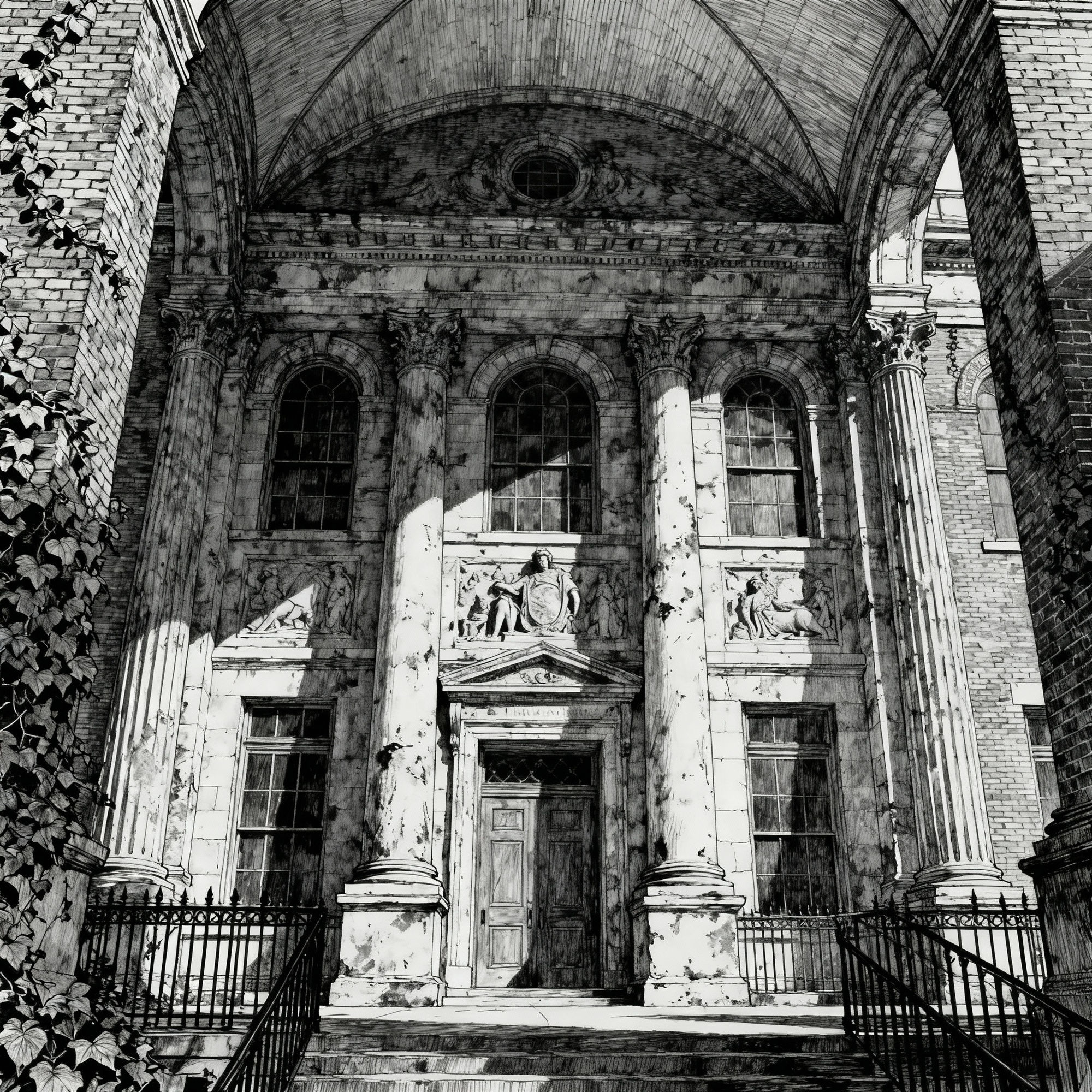 Courthouse Drawings - Create Your Own AI Art