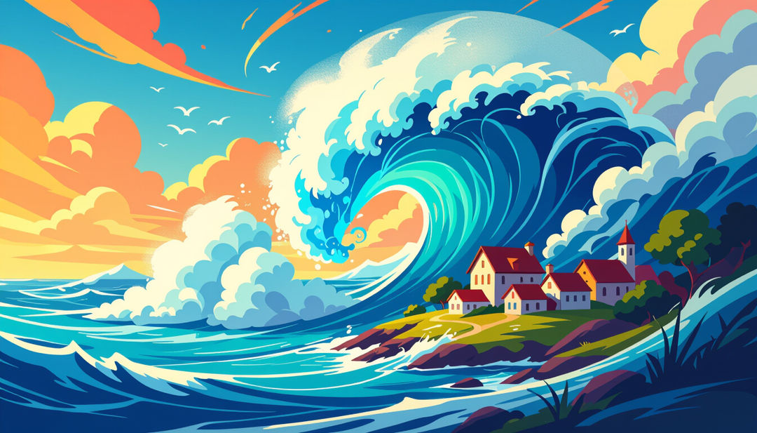 Easy Tsunami Drawings - AI Generated Art