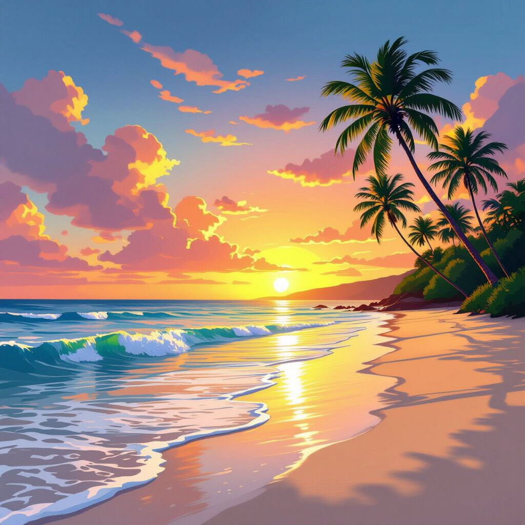 Beach Drawing Ideas - Get Inspired With AI Art