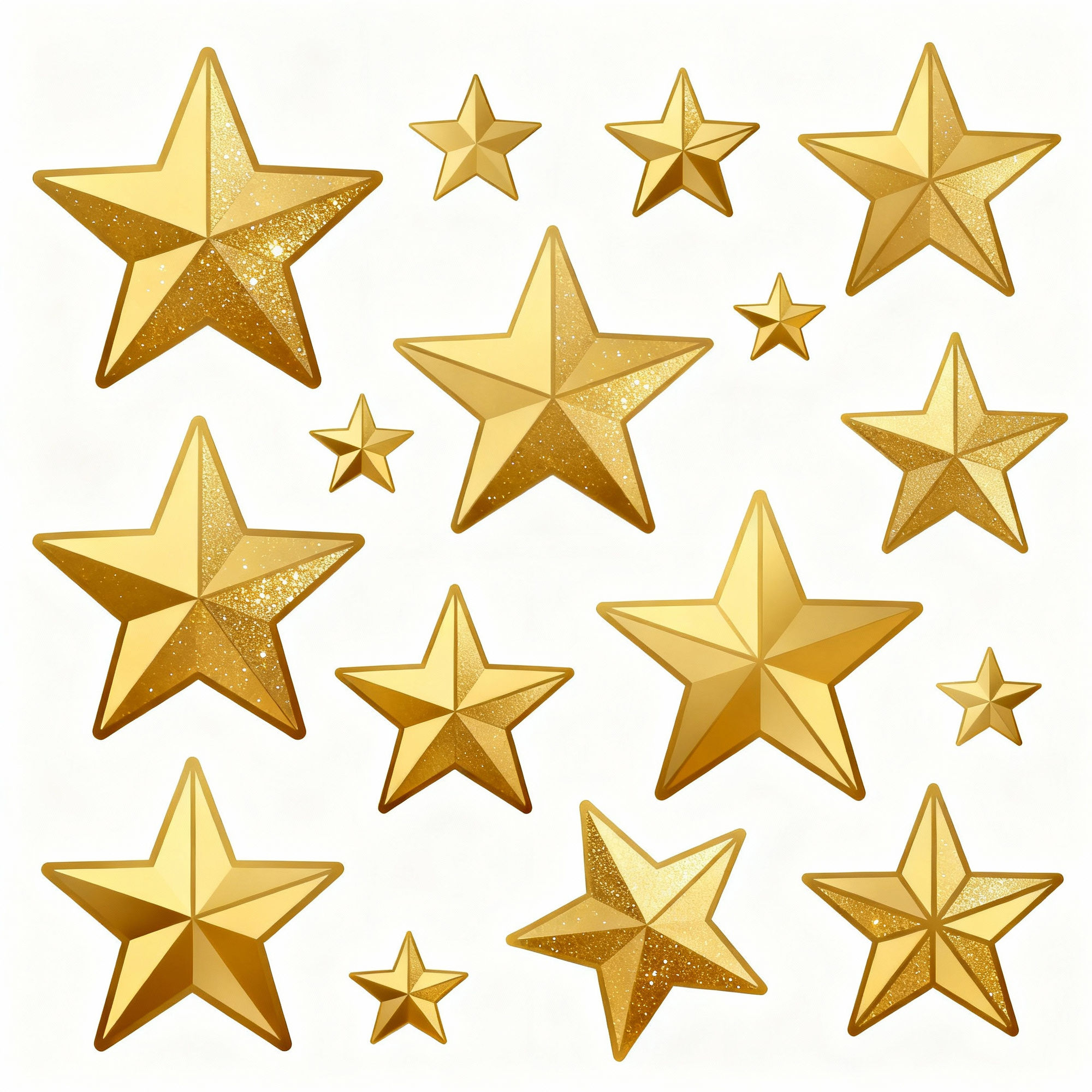Clip Art Gold Stars - AI Generated Designs