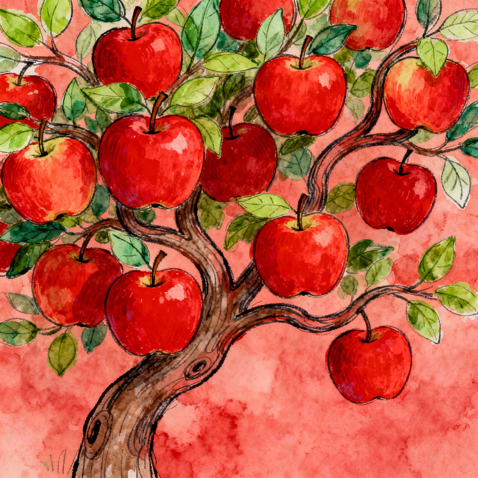 Apple Tree Drawings - AI Generated Art