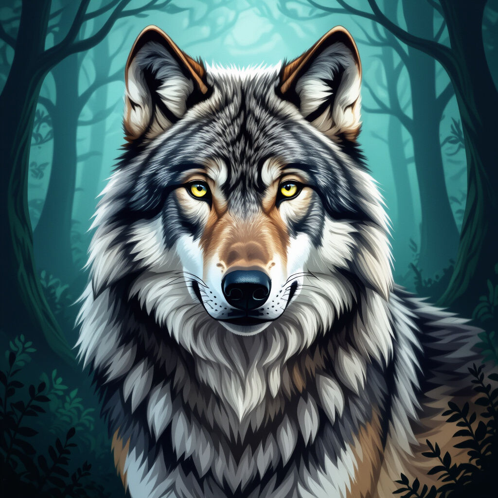 Drawing Wolf - AI Art Gallery