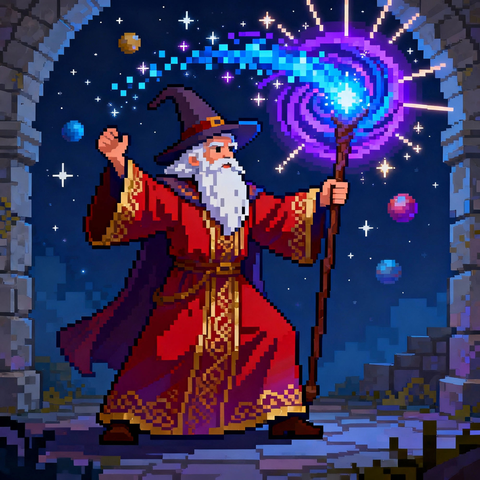 Wizard Pixel Art - Create Your Own Magical Pixel Art