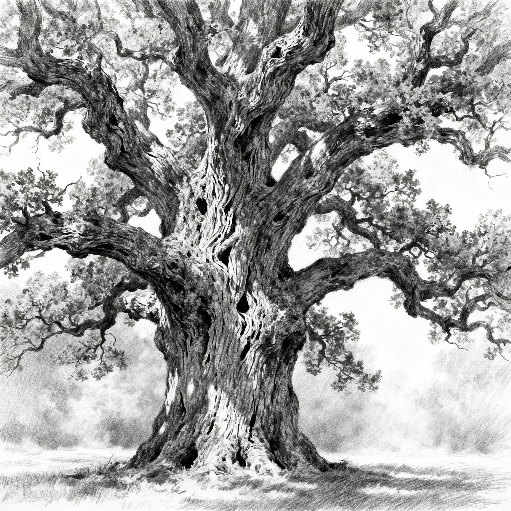 Tree Drawing Reference - AI Art Generator