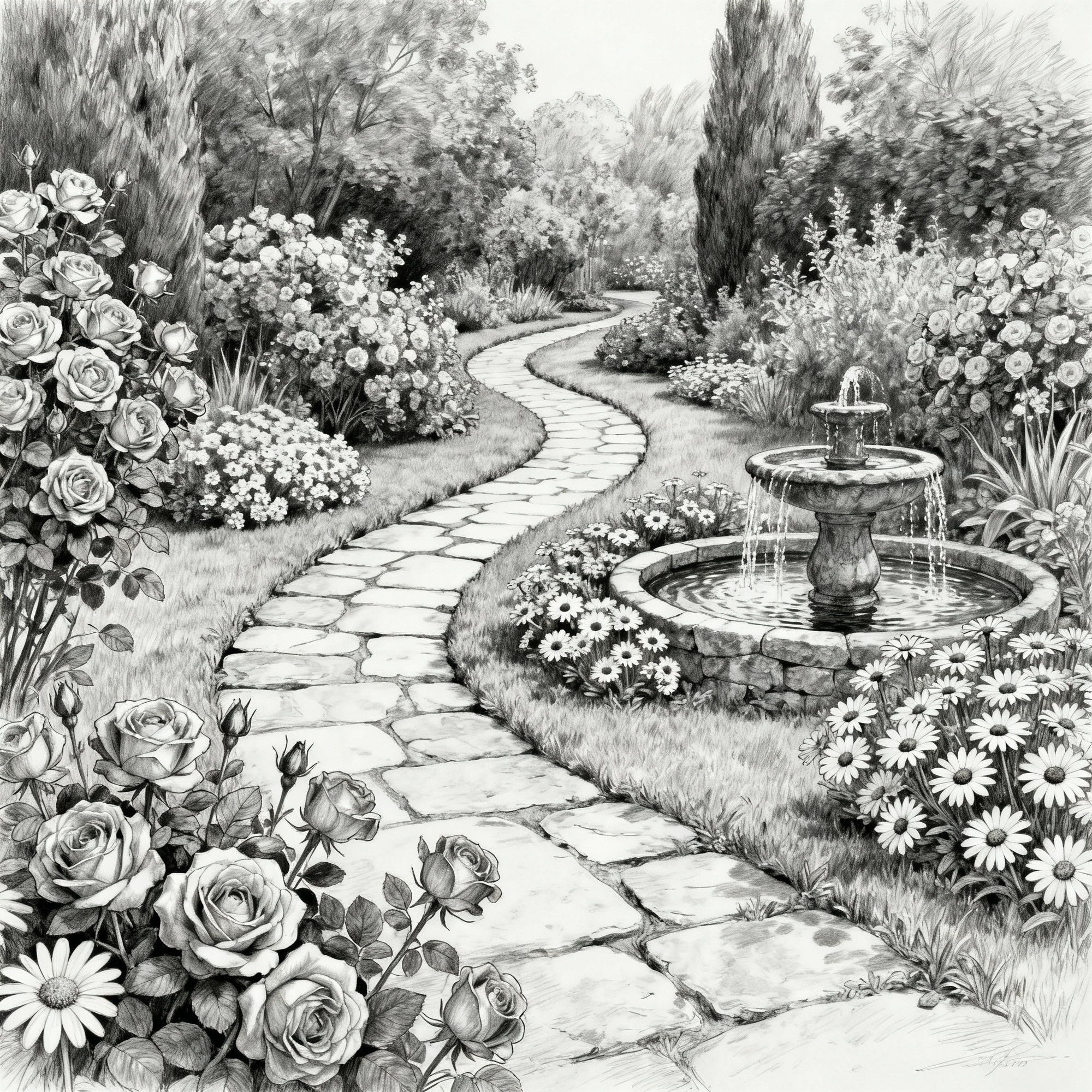 Landscaping Drawing Gallery - Create Your Own AI Art