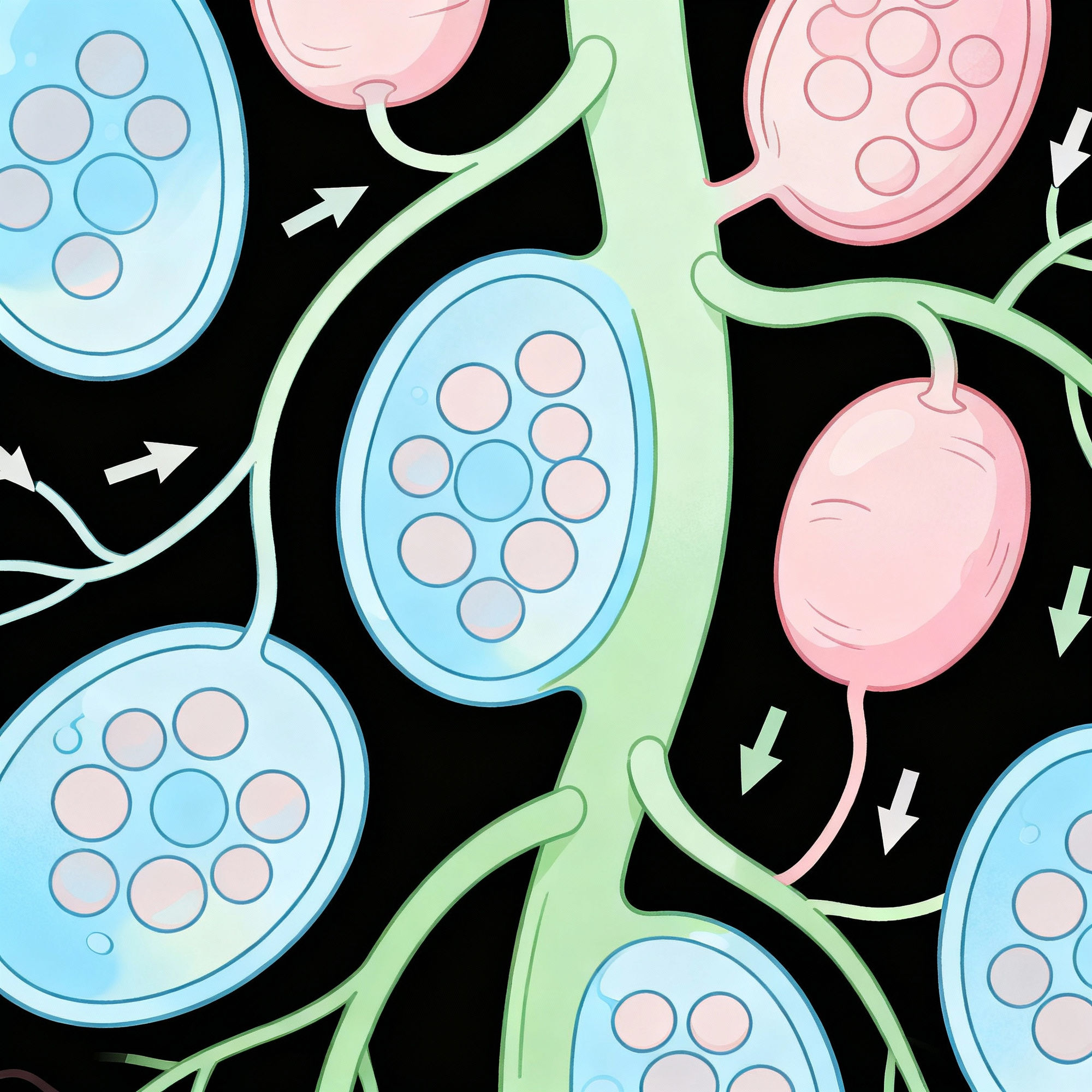 Lymphatic System Drawings - AI Generated Art