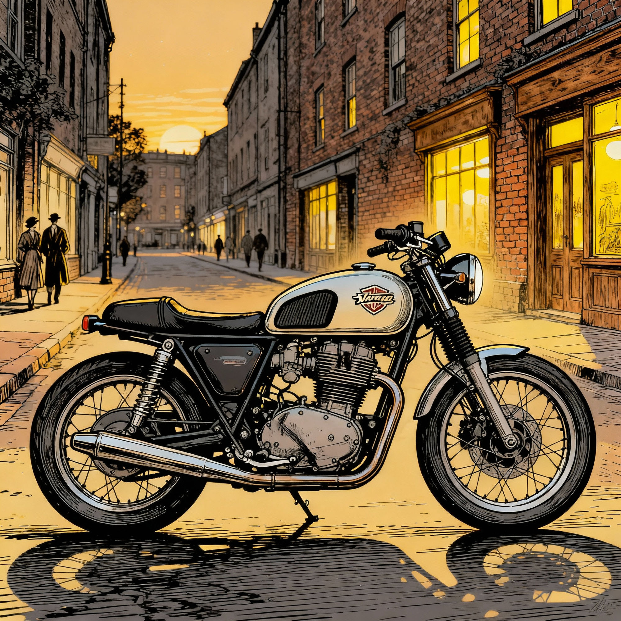 Motorcycle Drawings - AI Art Generator