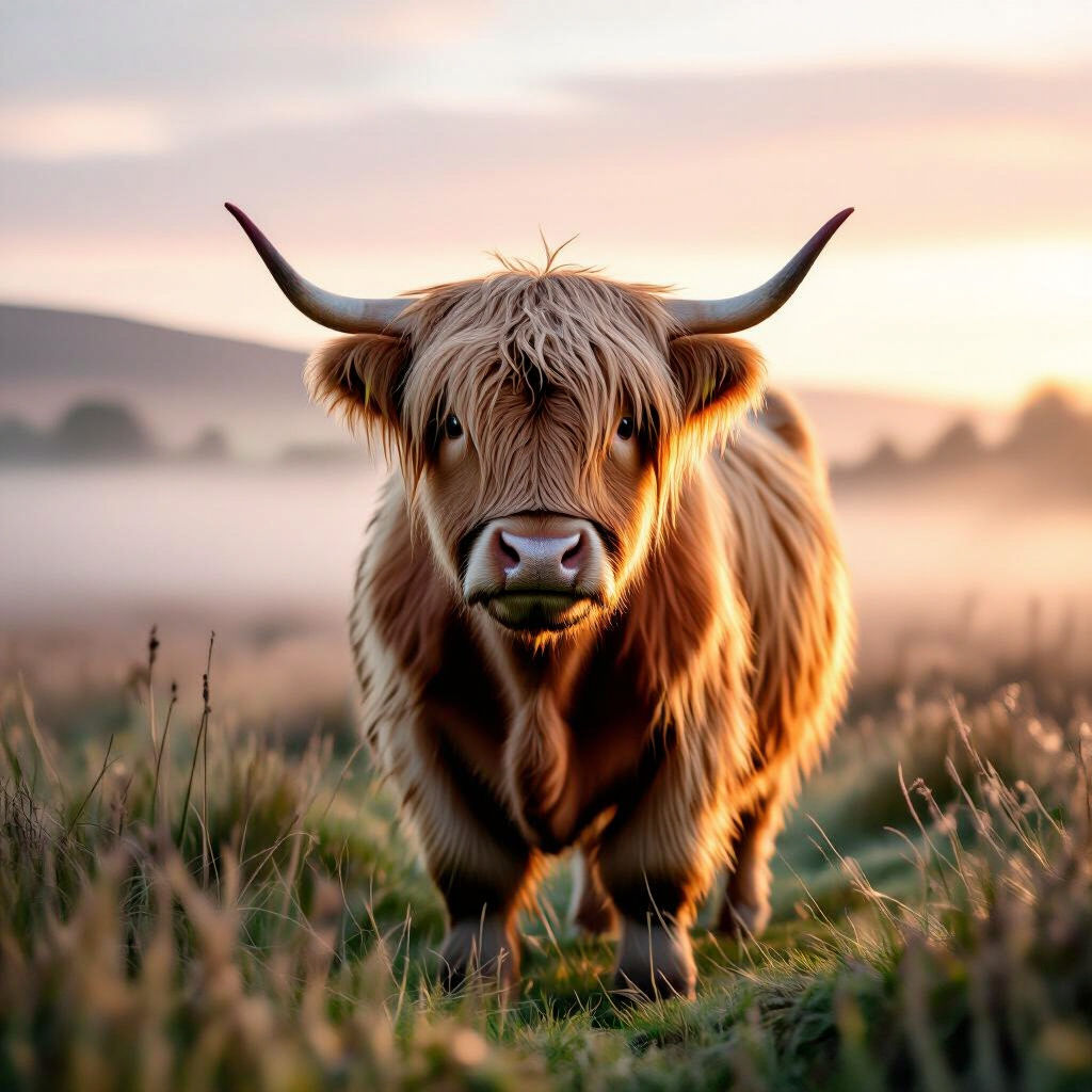 Cute Highland Cow Pictures - AI Generated Art