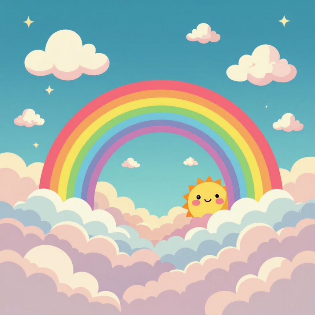 Cute Rainbow Wallpaper - AI Generated & Customizable