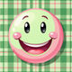 Preppy Smiley Face Wallpaper - AI Generated Designs