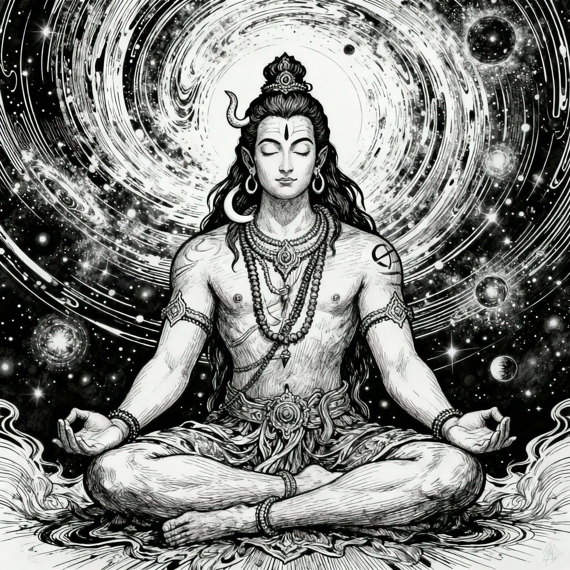 Shiva Drawing - Create Stunning AI Art