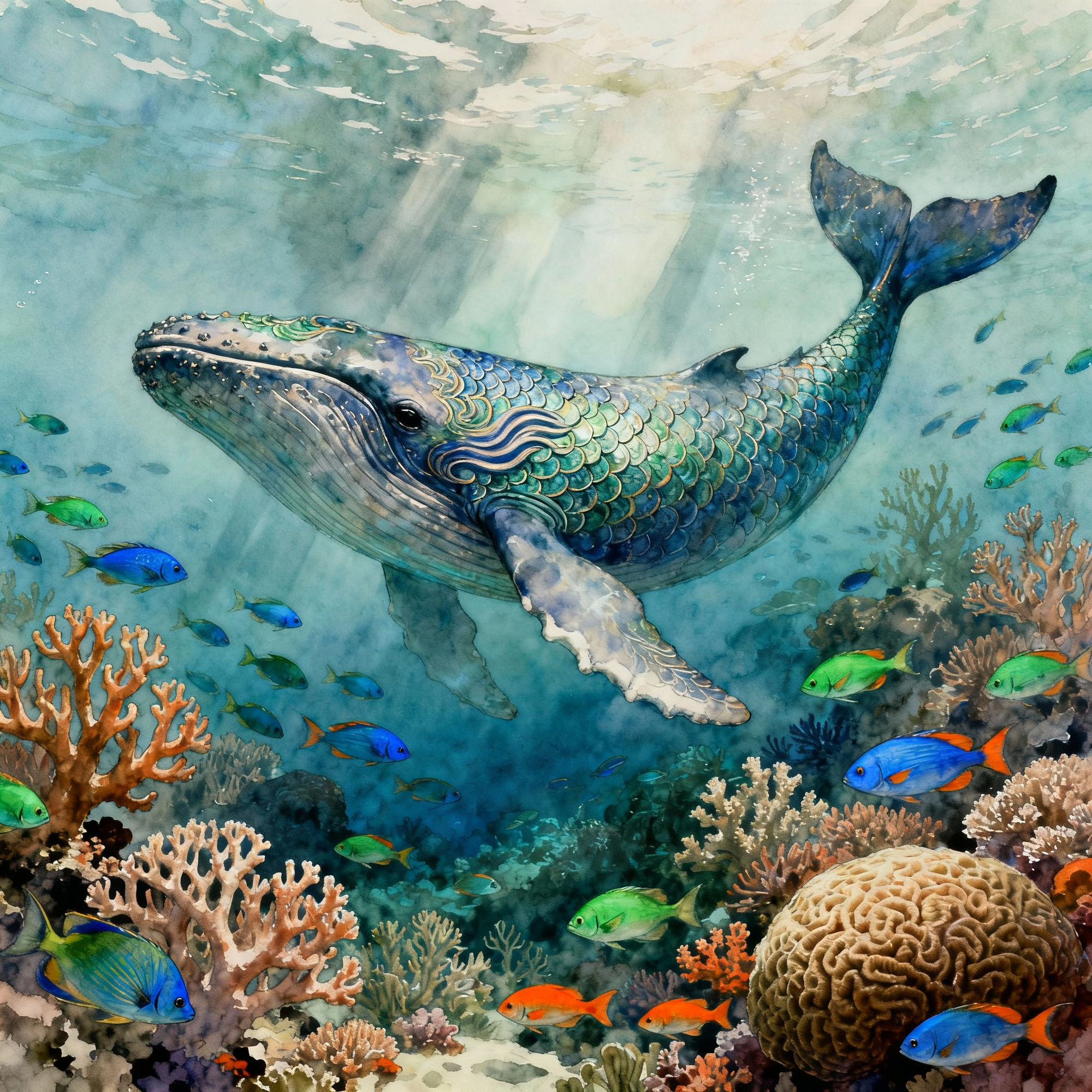 Whale Drawings - AI Art Gallery