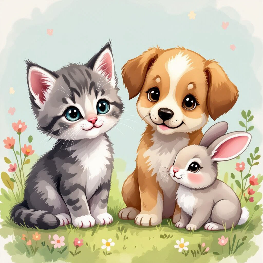 Cute Drawings Of Animals - AI Art Gallery