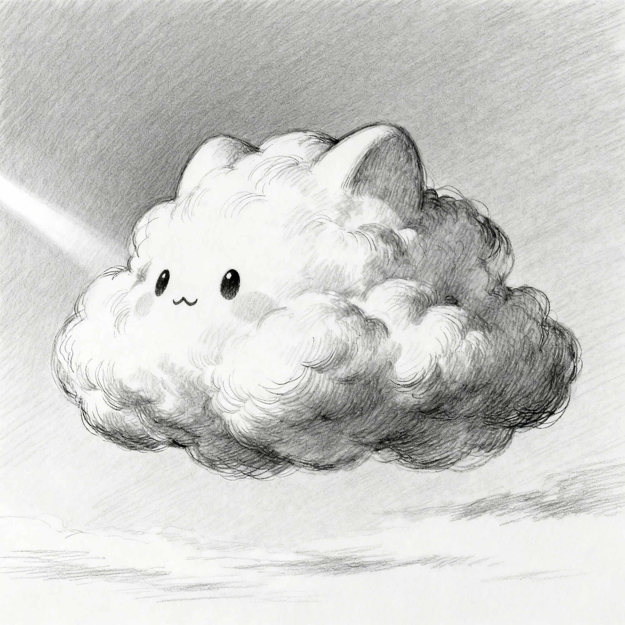 Drawing Of A Cloud - AI Art Gallery