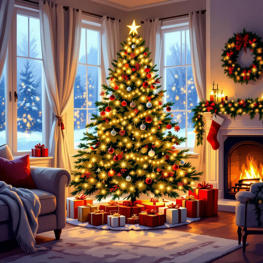 Christmas Tree Art - AI Generated Images