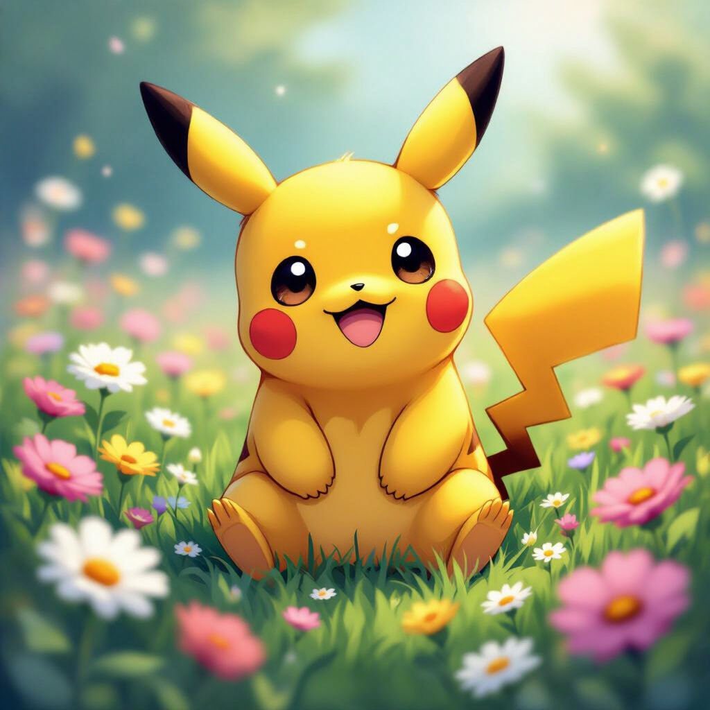 Cute Pikachu Wallpaper - Adorable AI-generated Designs