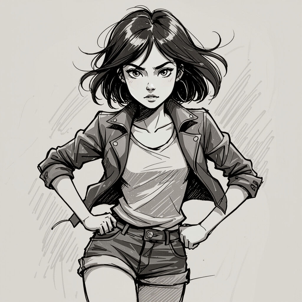 Girl Poses Drawings - Create Stunning Artwork With AI