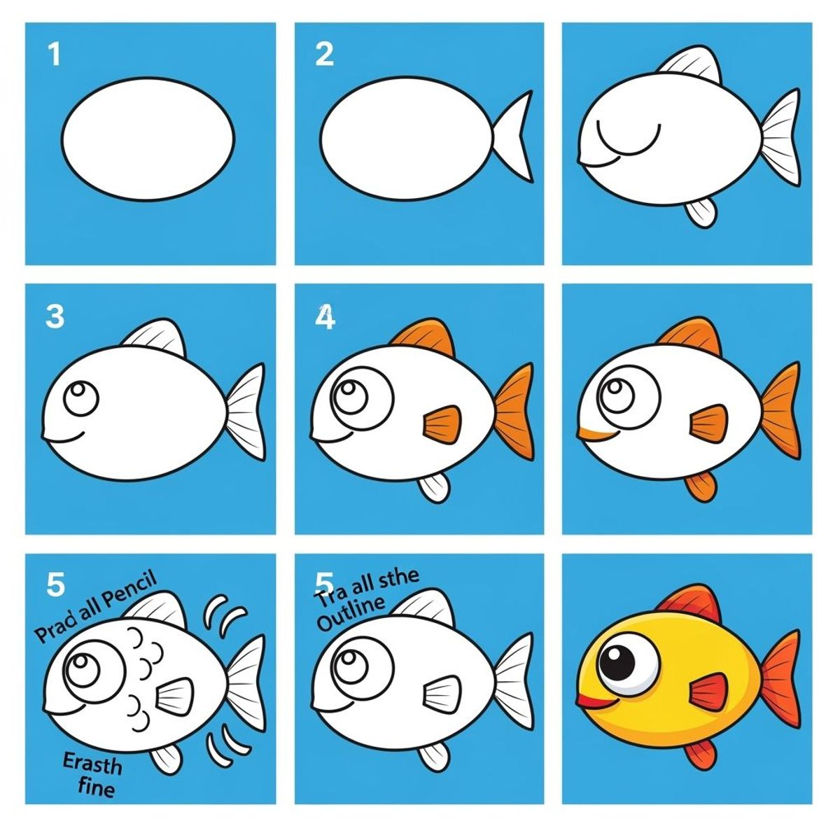 Fun And Easy Fish Drawing Tutorials