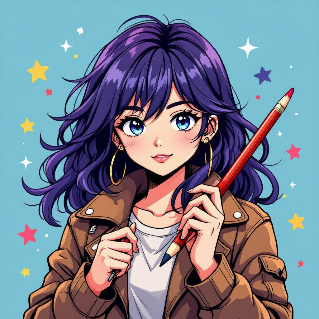 Drawing & Coloring Anime-style Characters - AI Generator