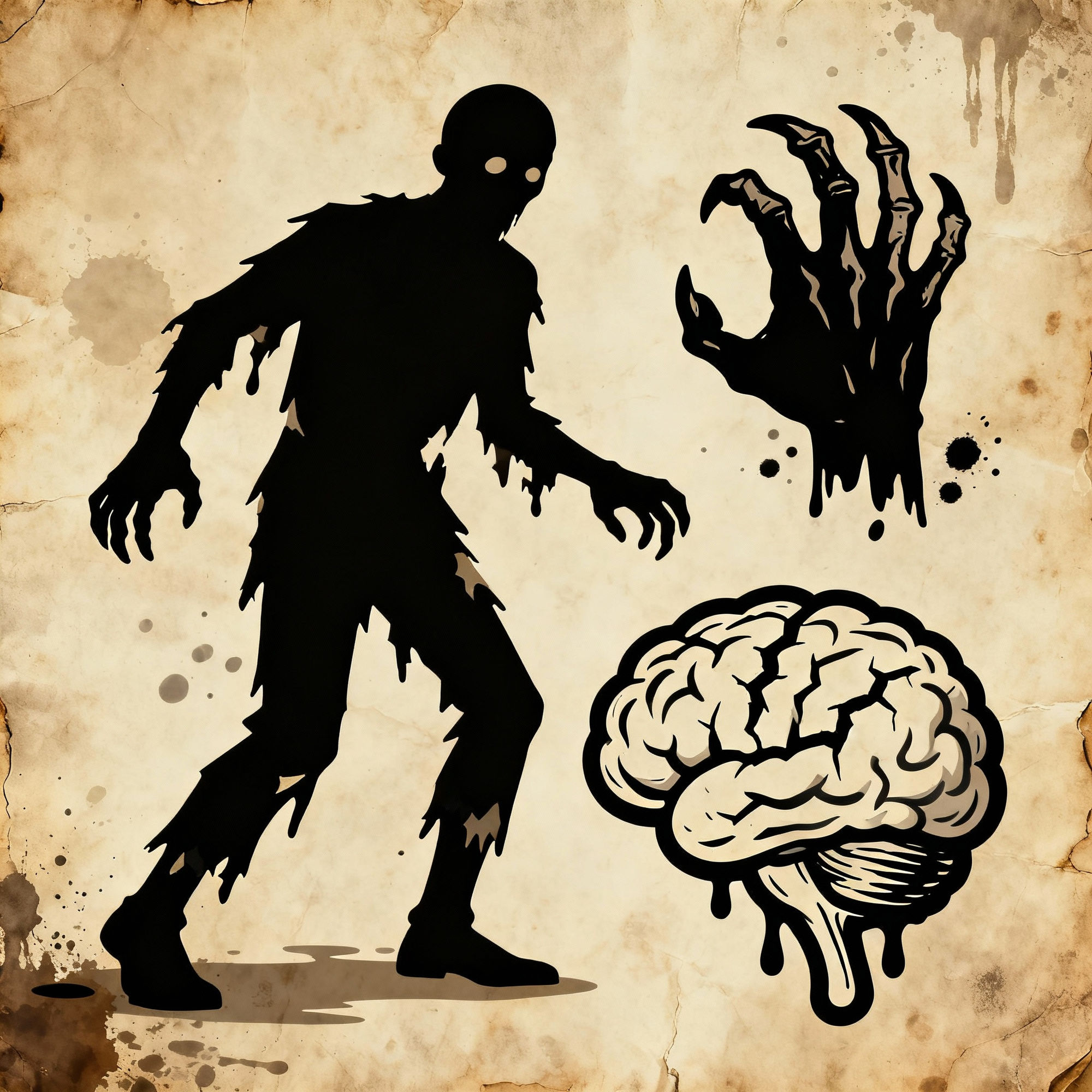 Zombie Clip Art - AI Generated Graphics