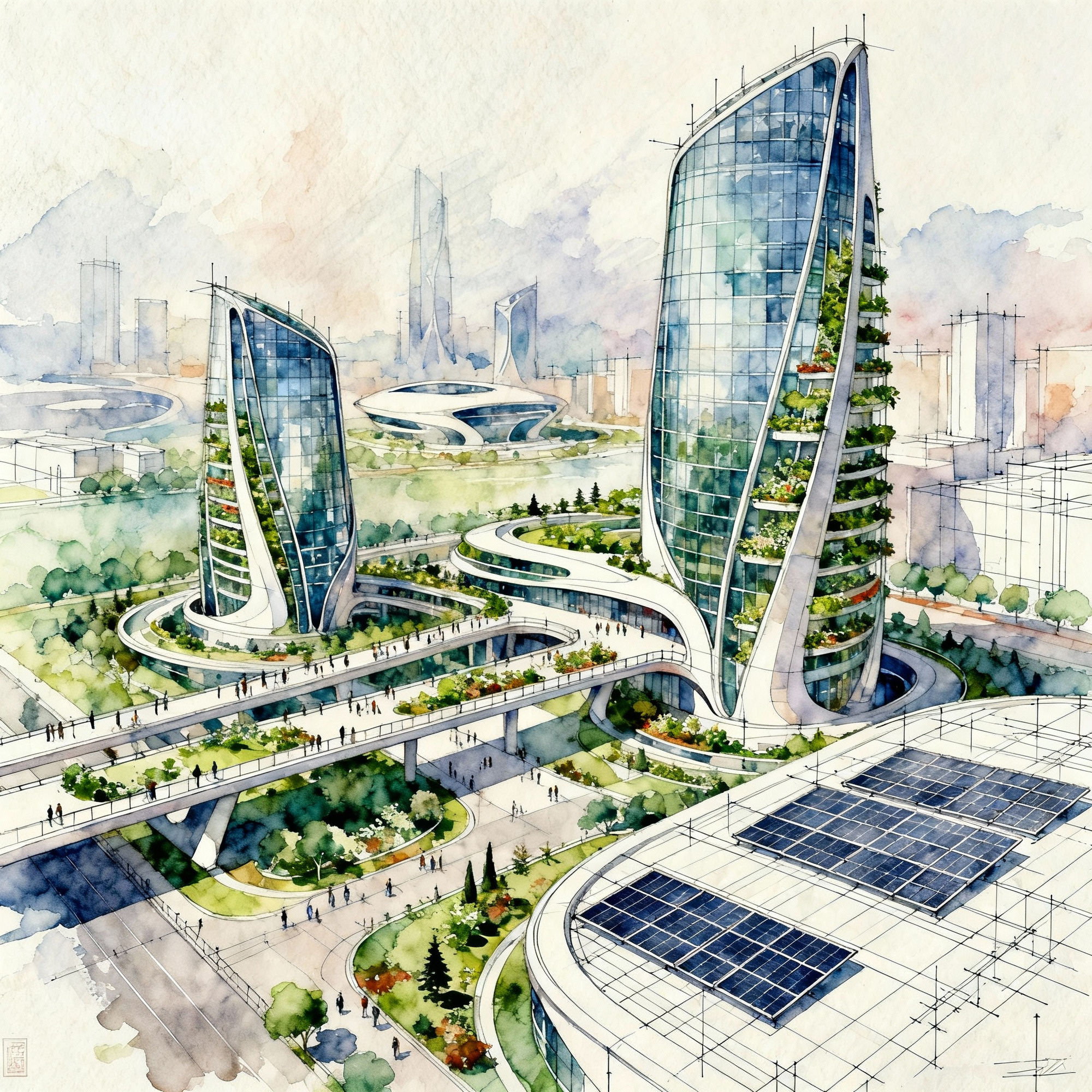 Architect Drawing - AI Generated Art