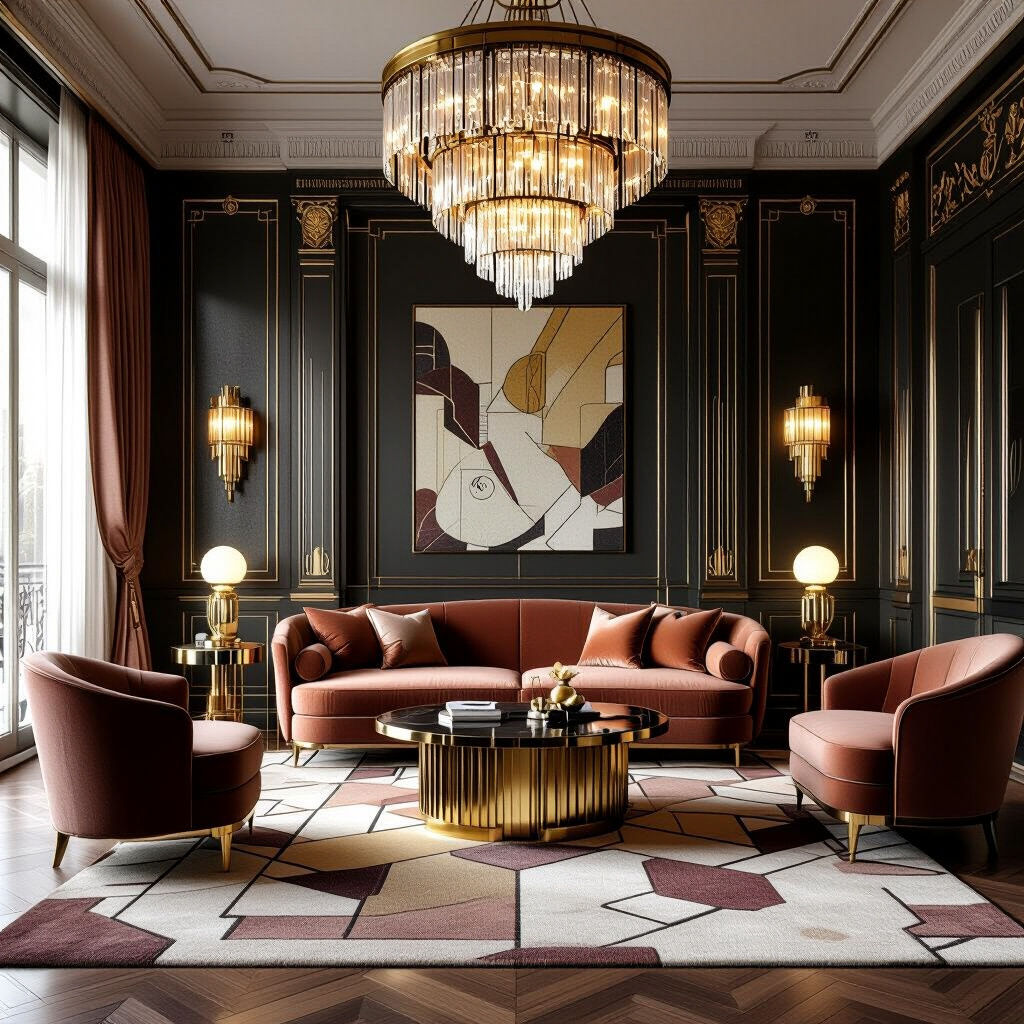 1920s Art Deco Interior Design - AI Generated Examples