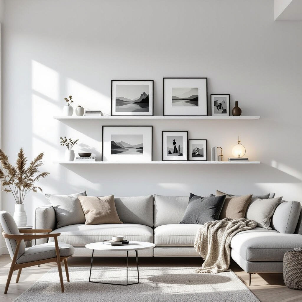 Floating Picture Shelves - AI Generated Designs