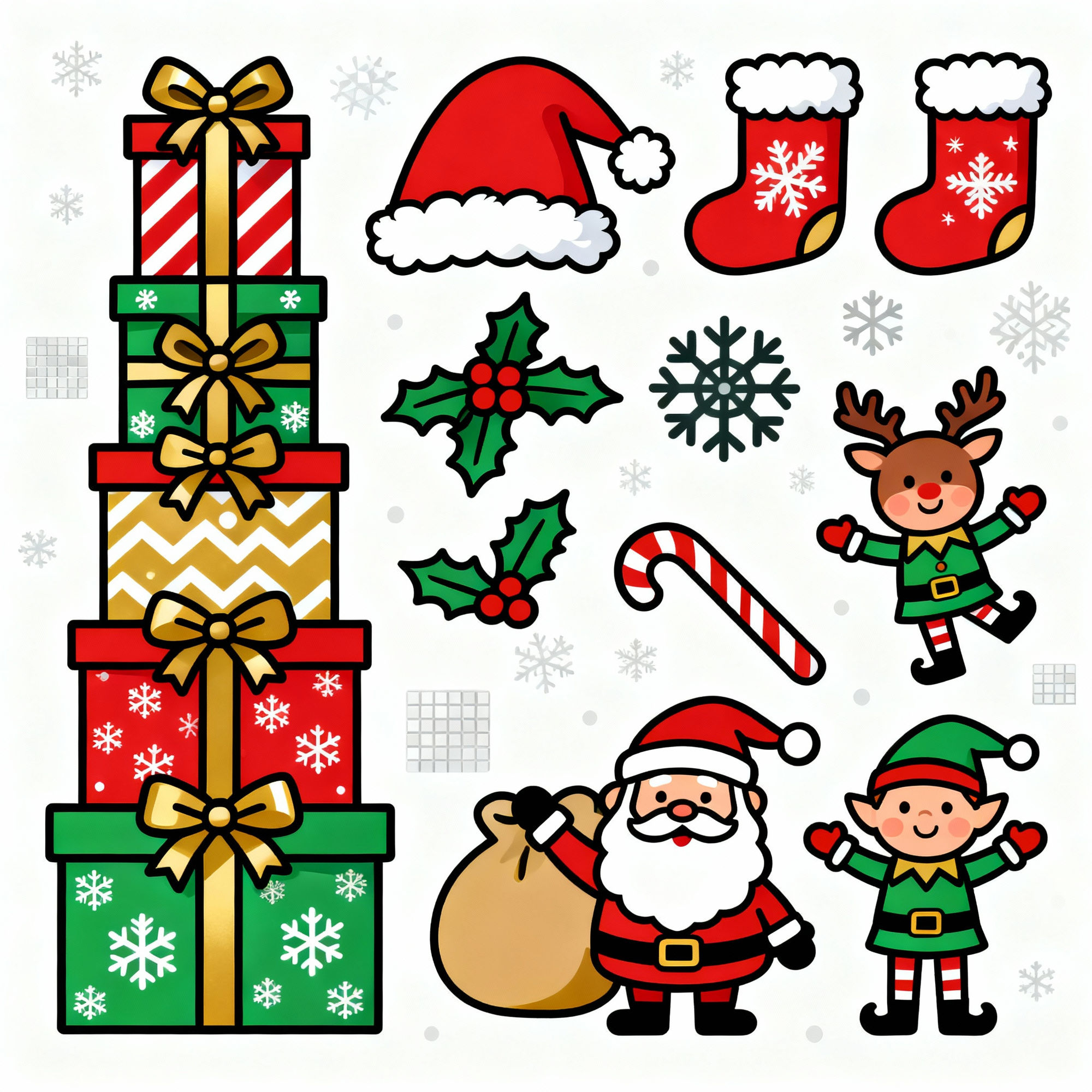 Secret Santa Clip Art - AI Generated Holiday Graphics