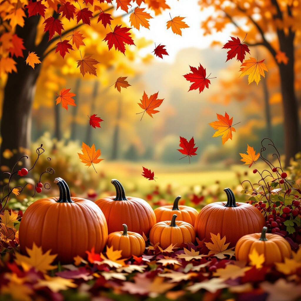 October Desktop Wallpapers - AI Generated & Customizable