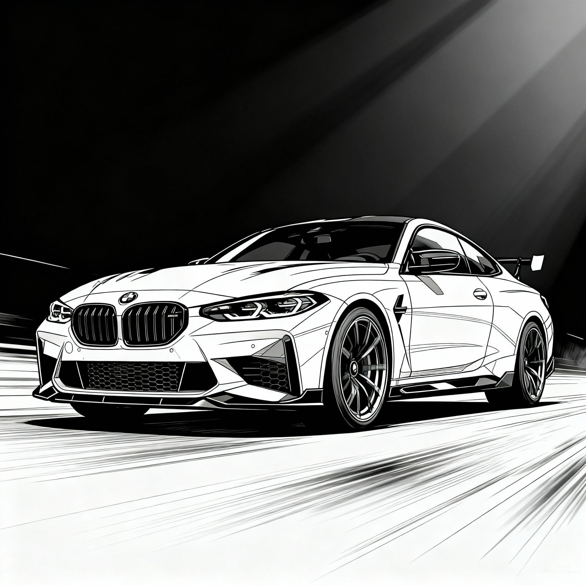 Bmw M4 Competition Drawings - AI Art Gallery