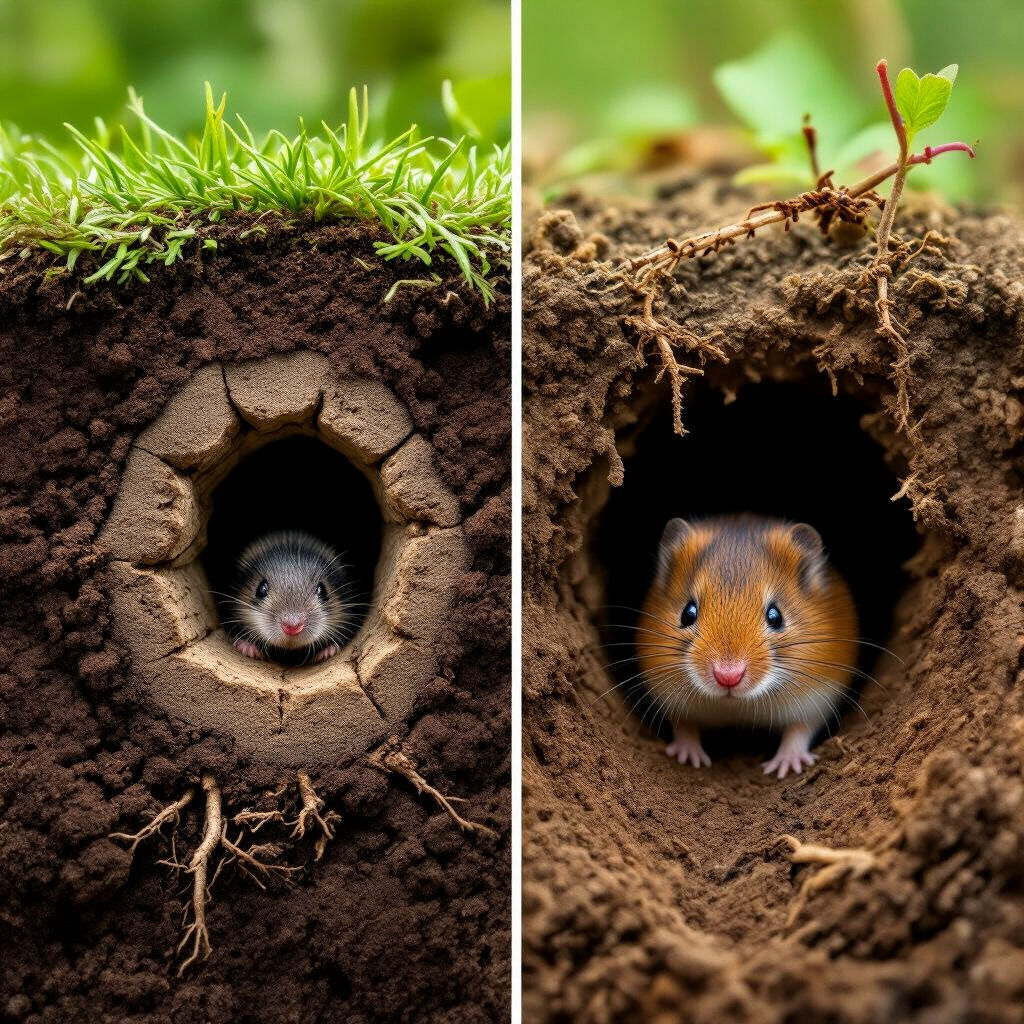 Mole Vs Vole Tunnels Pictures - AI Generated Images