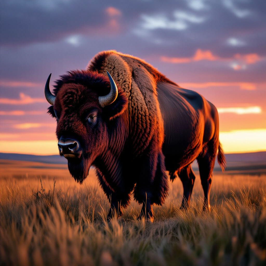Bison Pictures - AI Generated Wildlife Art