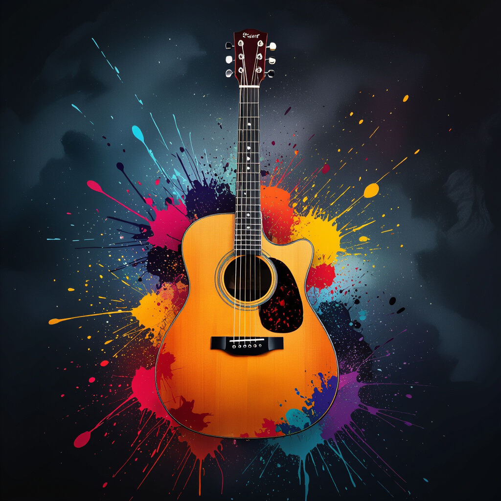 Guitar Wall Art - AI Generated Designs