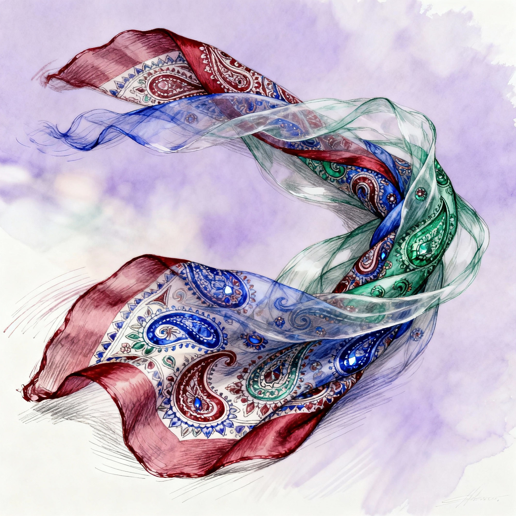 AI Scarf Drawing Gallery - Create Unique Designs