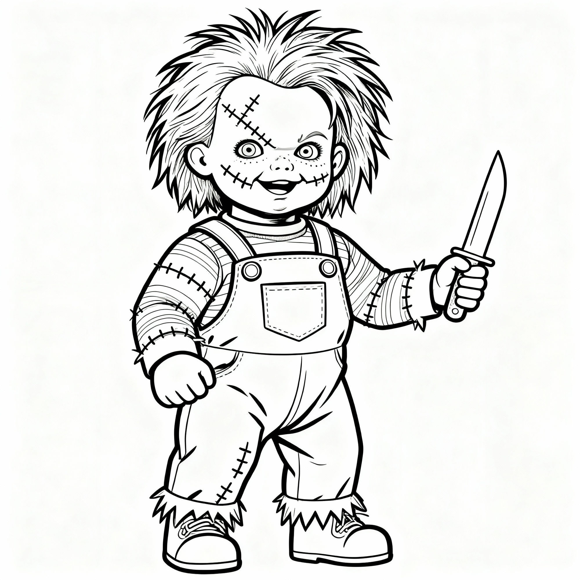 Chucky Drawing Outline - Generate Your Own AI Art