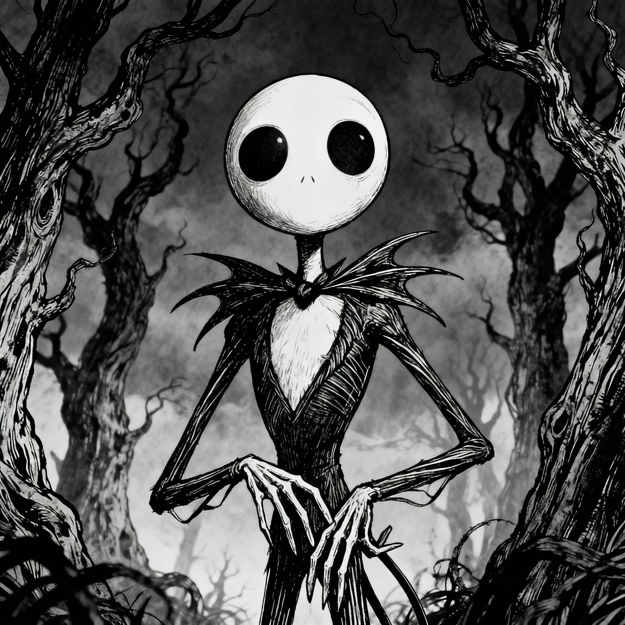 Tim Burton Drawing Style Art - Create Your Own With AI