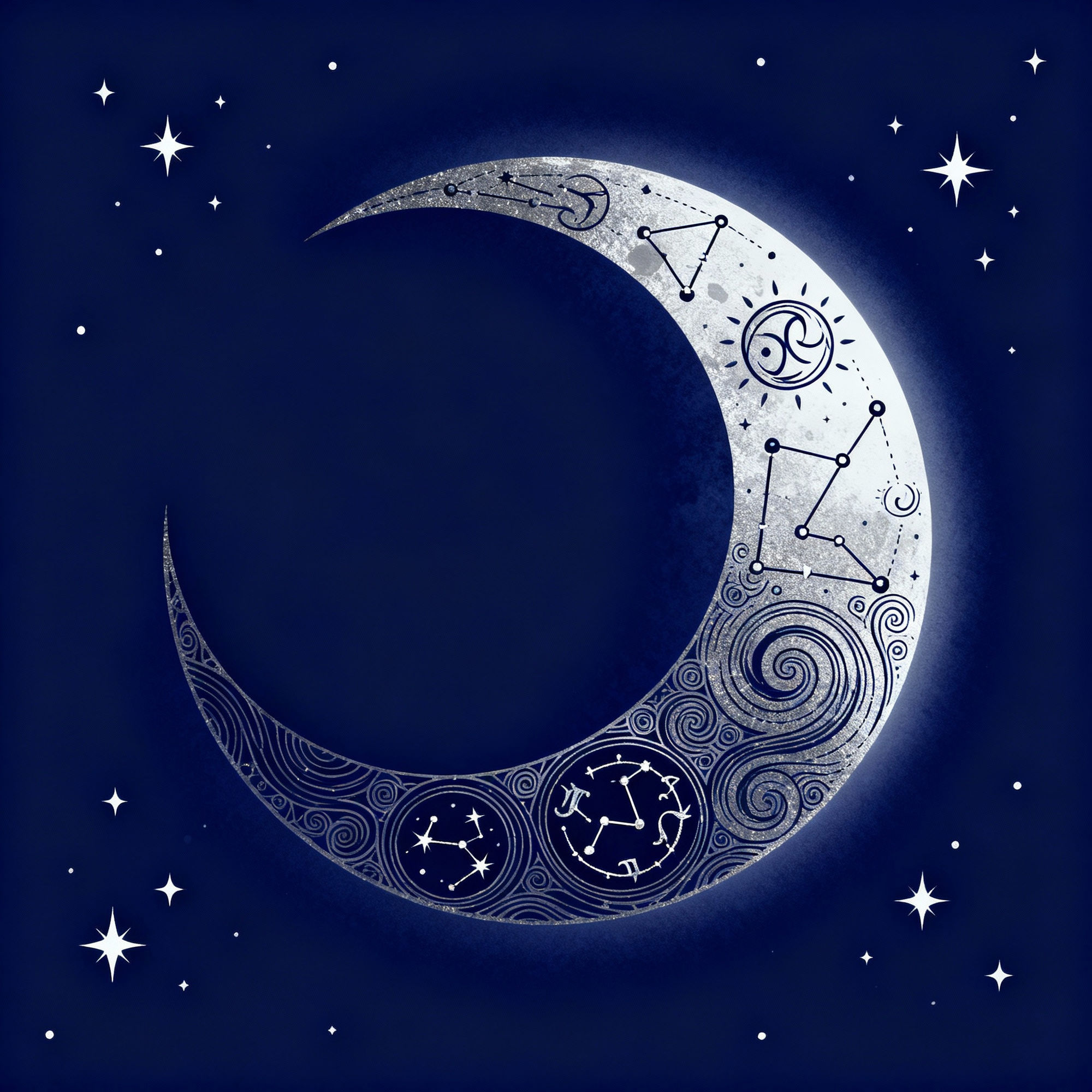 Half Moon Drawings - Create AI Art