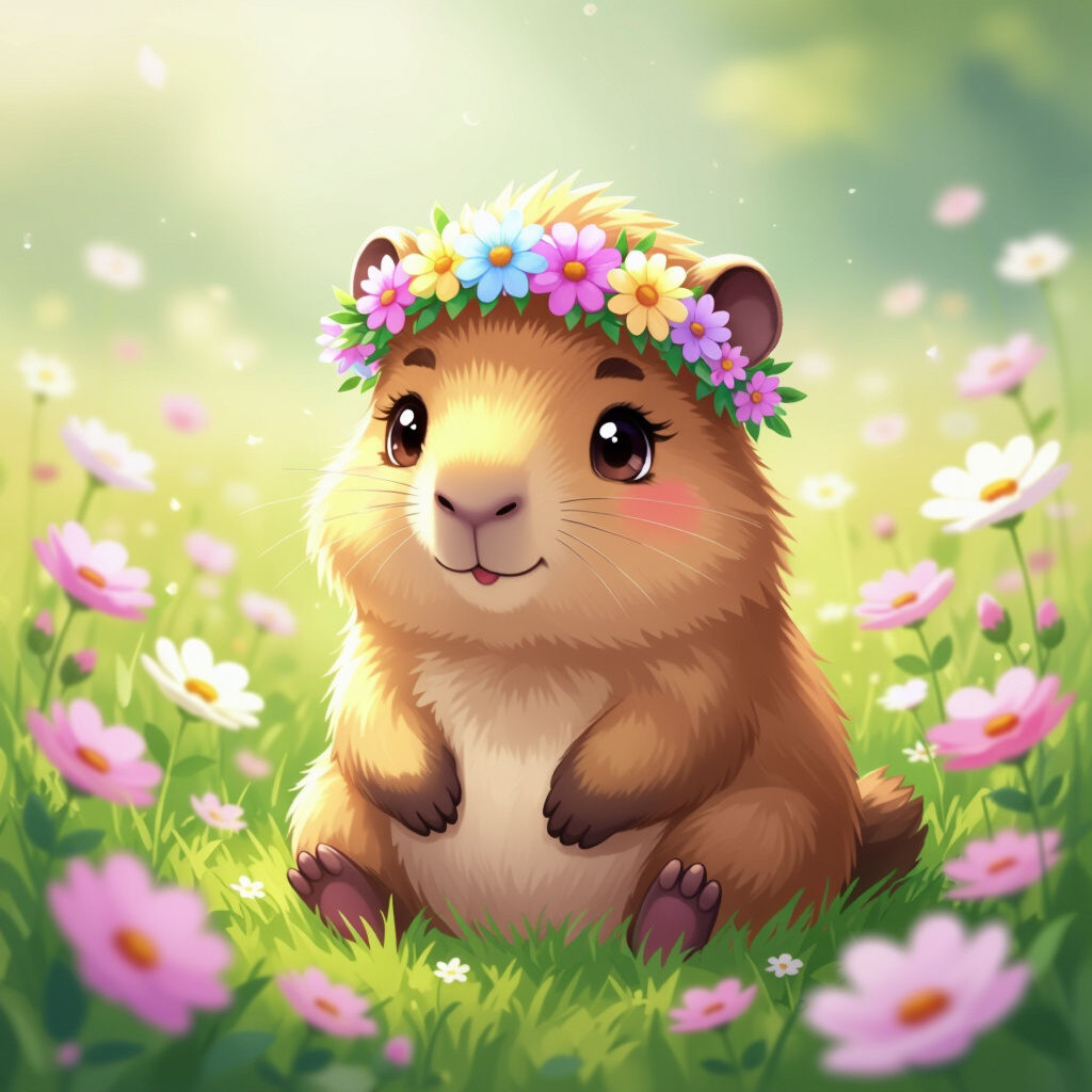 Kawaii Capybara Wallpapers - Cute AI Art