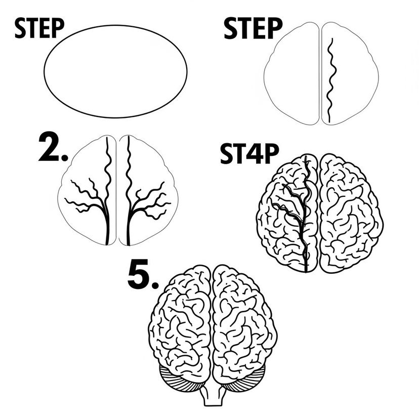 Educational Brain Drawing Tutorials And Diagrams