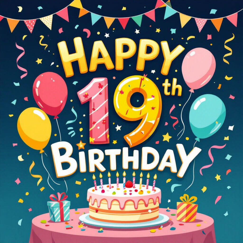Happy 19th Birthday Images - Create Unique Birthday Art