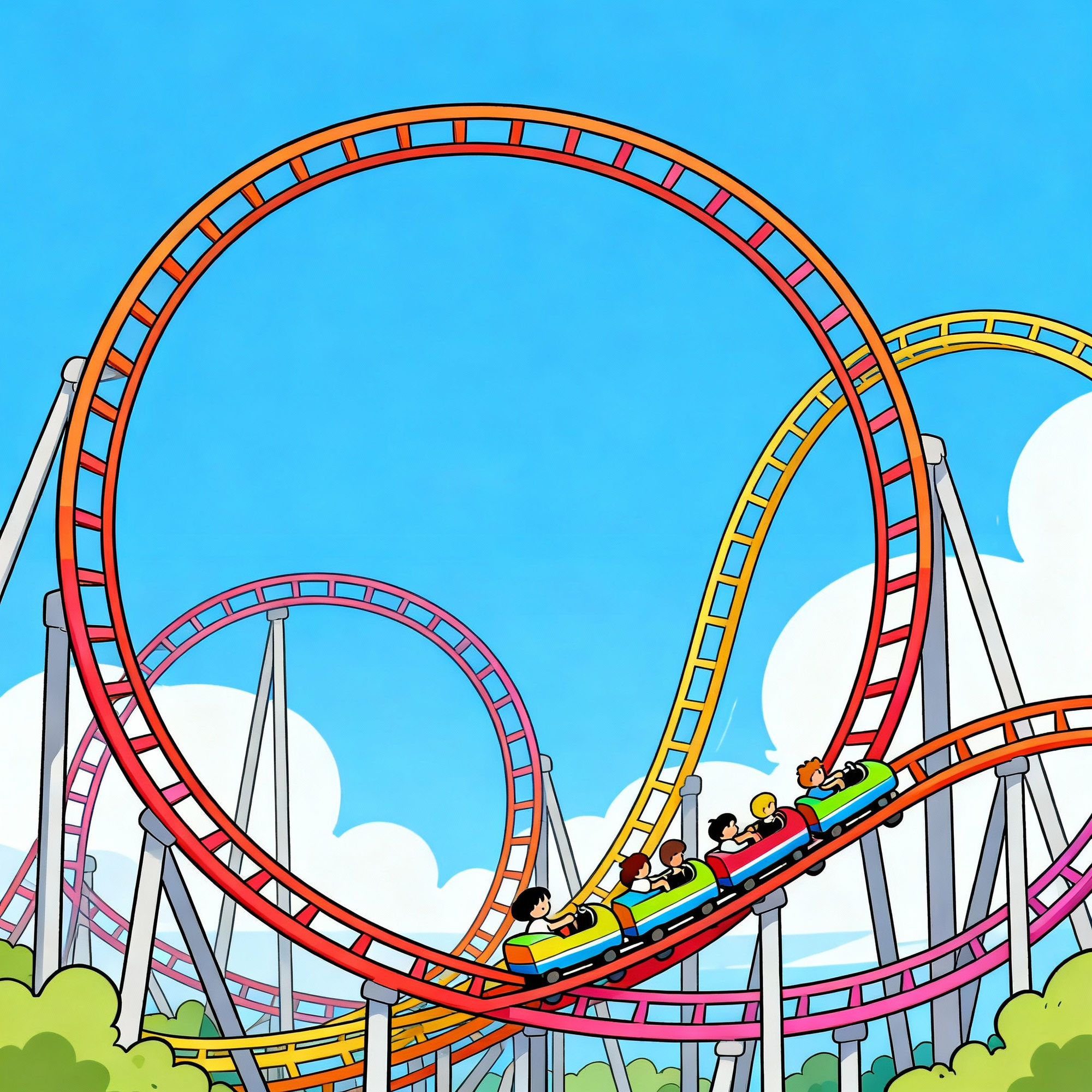 Easy Roller Coaster Drawings - Create Your Own With AI