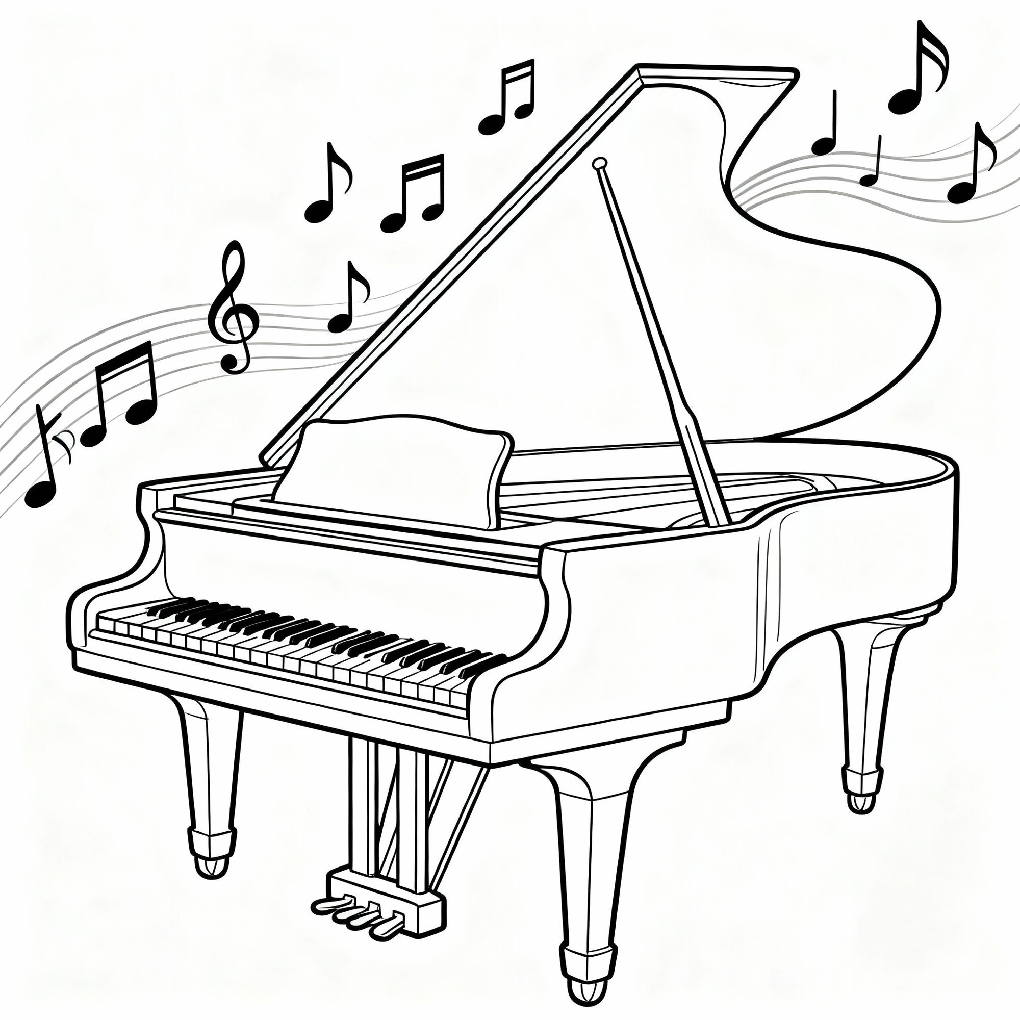 Easy Piano Drawings - Create Your Own AI Art