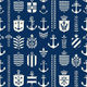 Preppy Blue Wallpaper - AI Generated Designs