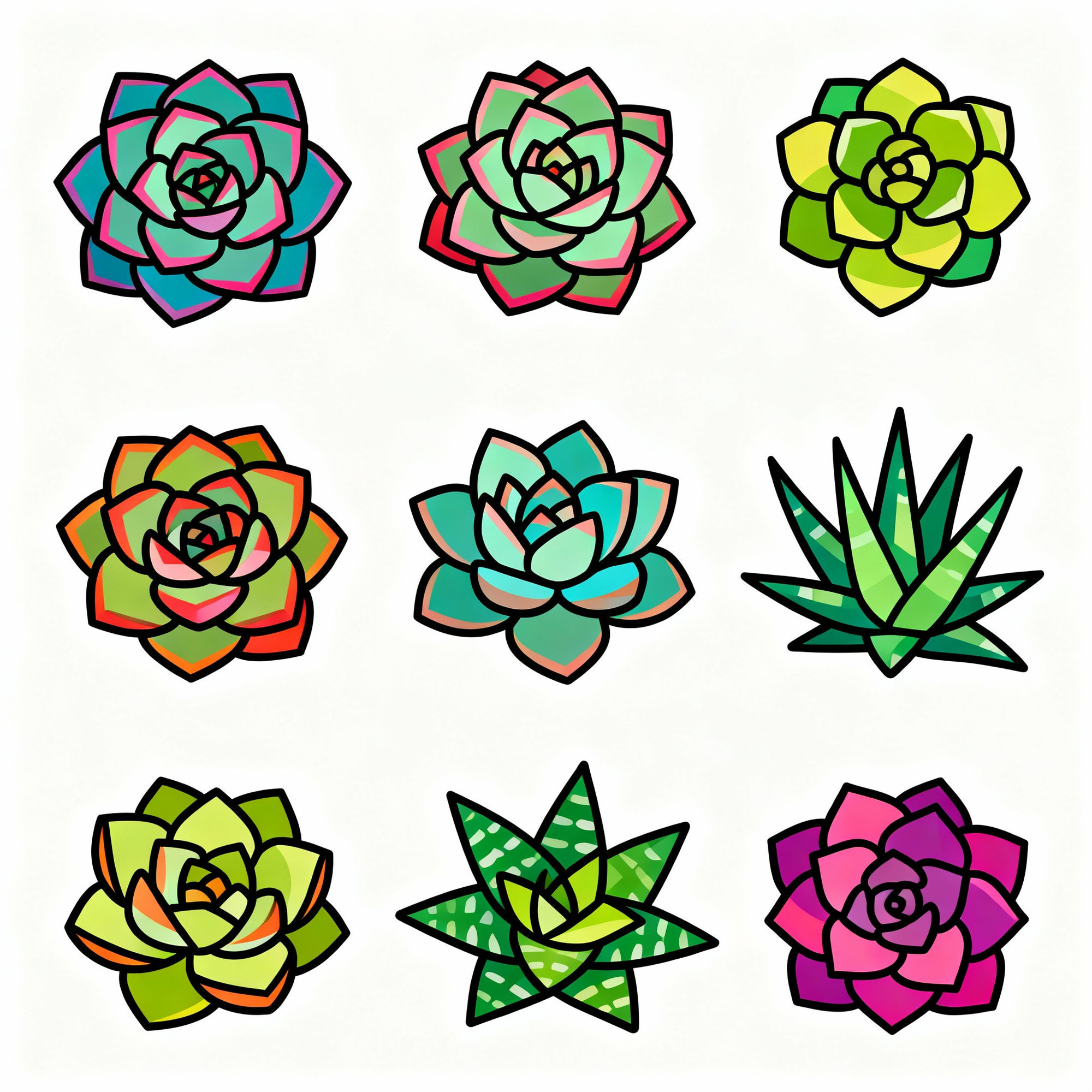 Succulent Clip Art - Create Unique Designs With AI