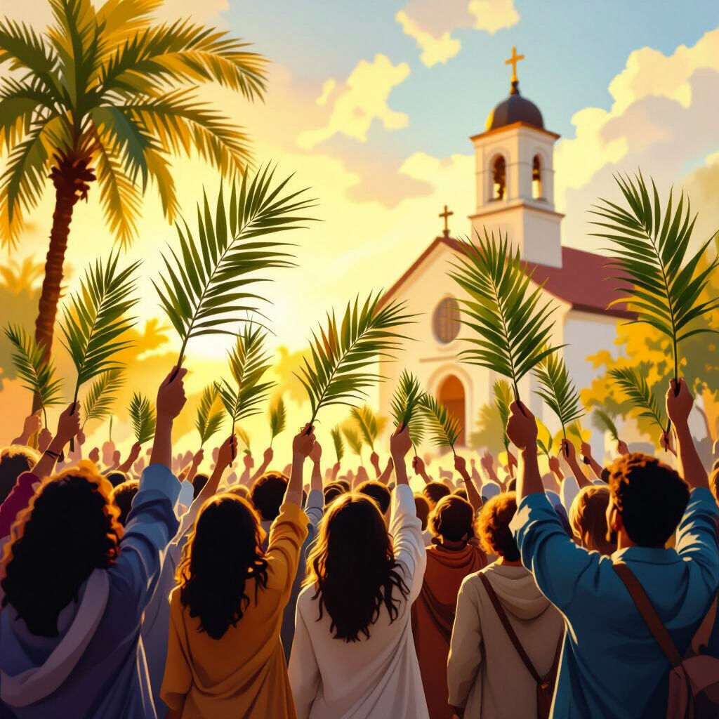Blessed Happy Palm Sunday Images - AI Generated Art