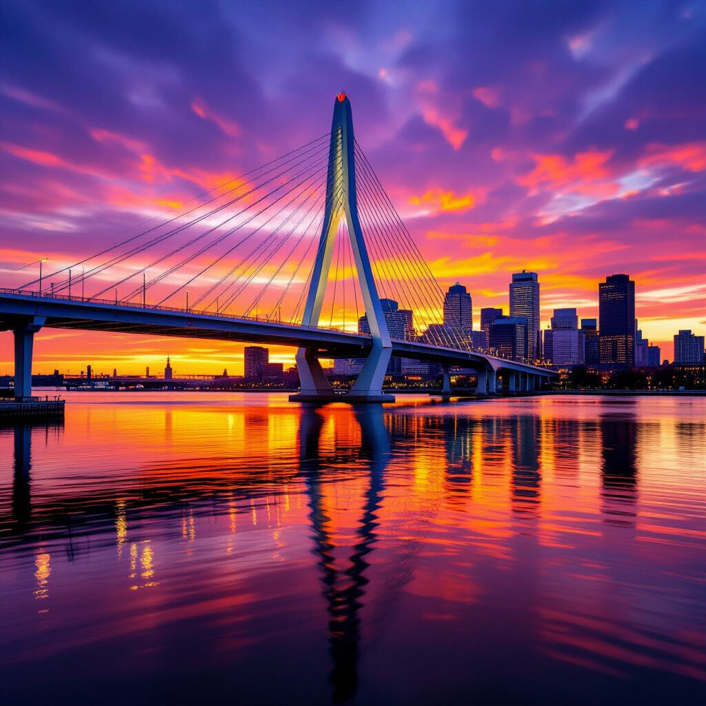 Leonard P. Zakim Bridge Big Dig Images - AI Generated Art