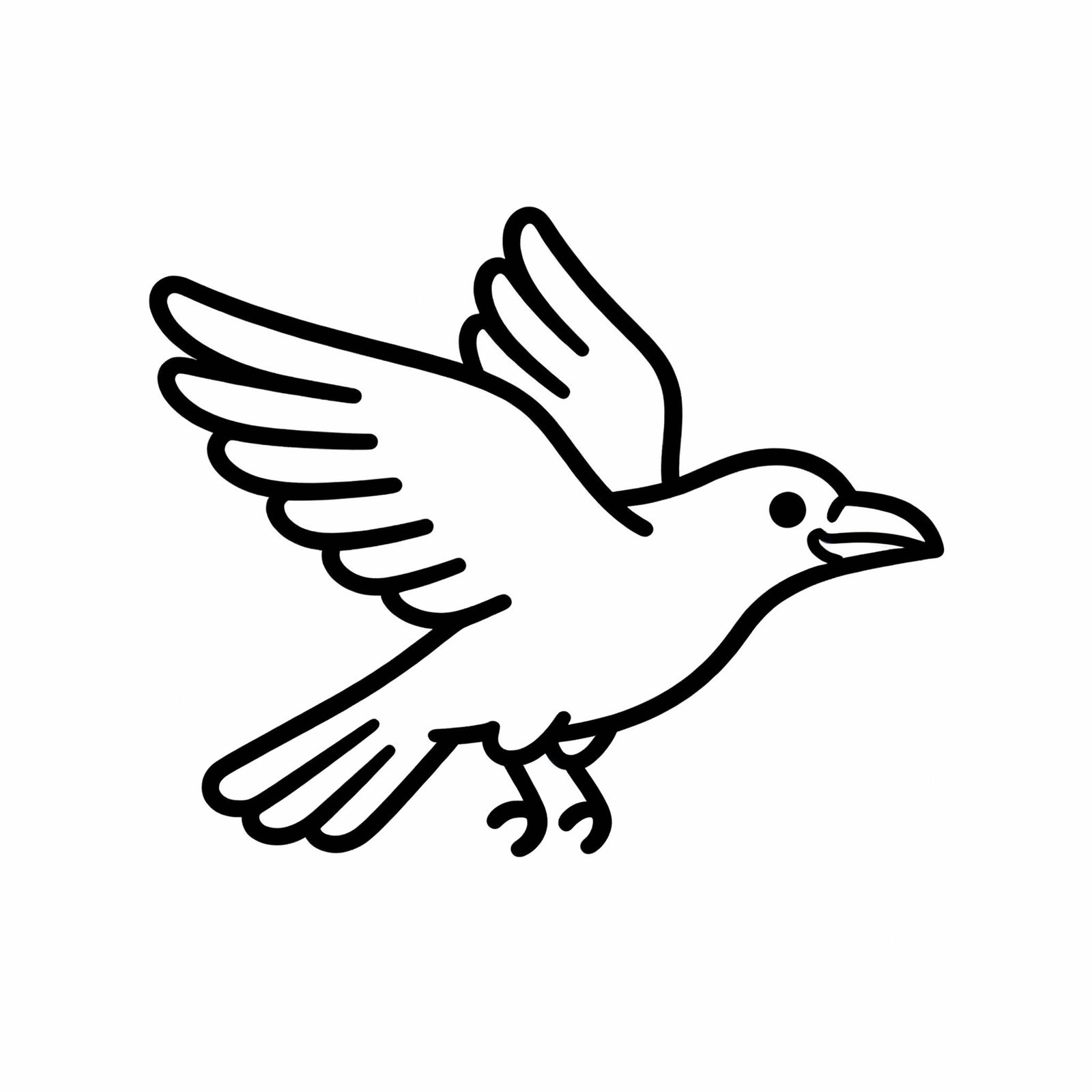 Easy Crow Drawing - AI Art Gallery