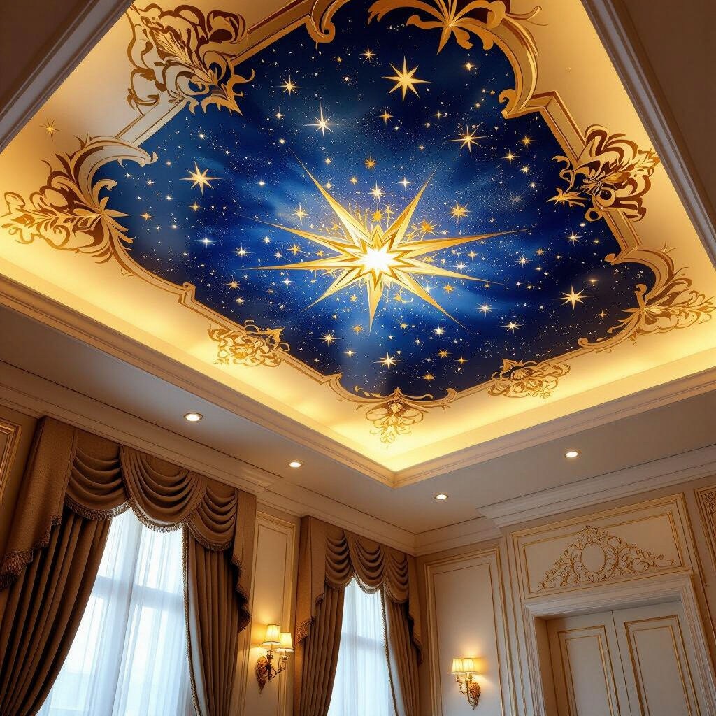 Stunning Wallpaper Ceiling Ideas - AI Generated