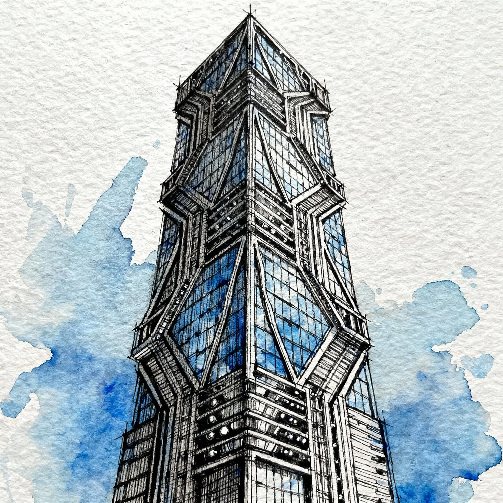 Buildings Drawing - AI Generated Art