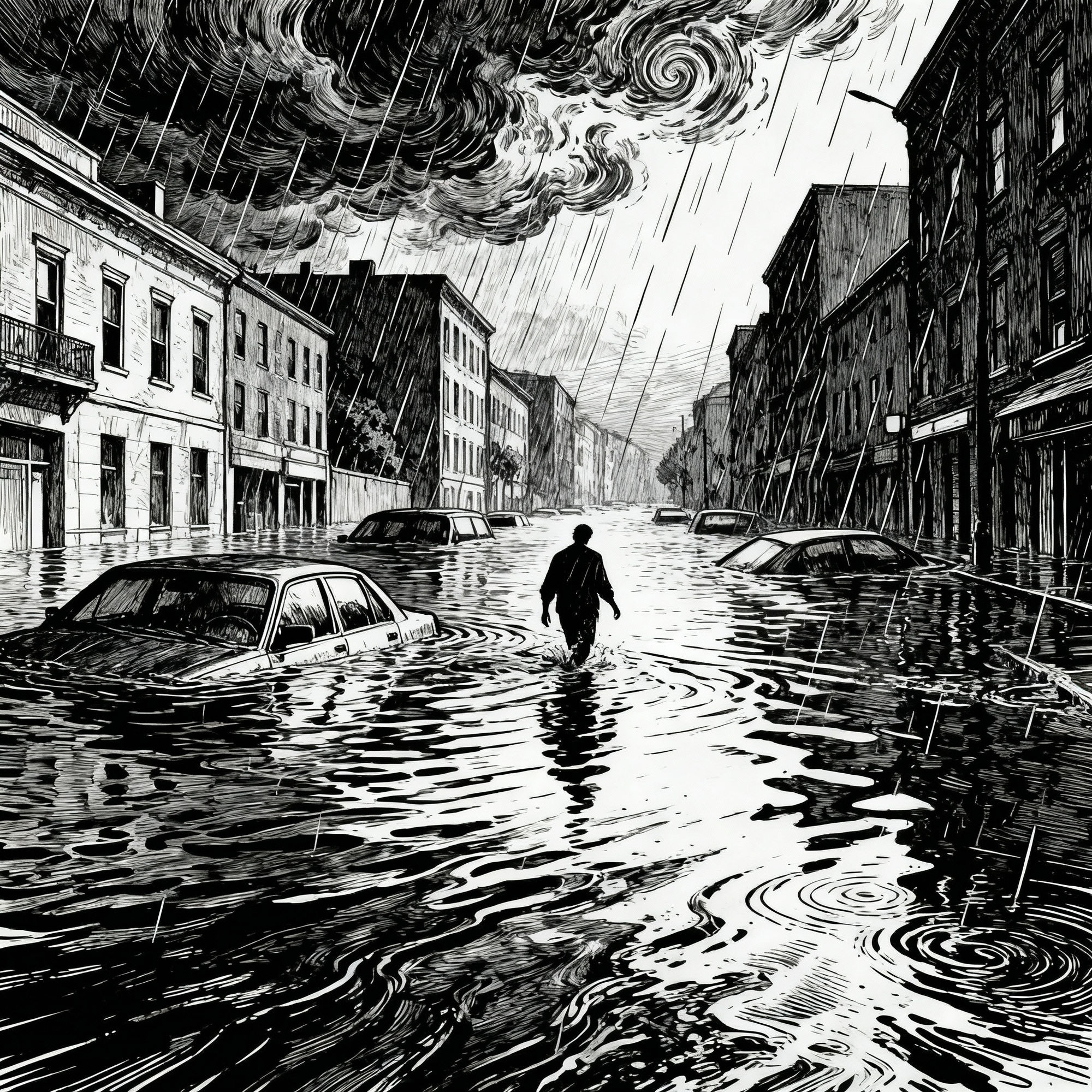 Flooding Drawings - Create Your Own AI Art